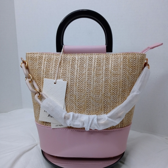 Bags | Pink Fashion Straw Handbag | Poshmark